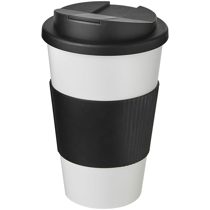Americano® vaso 350 ml con agarre y tapa antigoteo | 95% Plástico PP, 5 ...